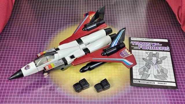 VINTAGE HASBRO TRANSFORMERS G1 Decepticon Seeker Jet Ramjet completo ...