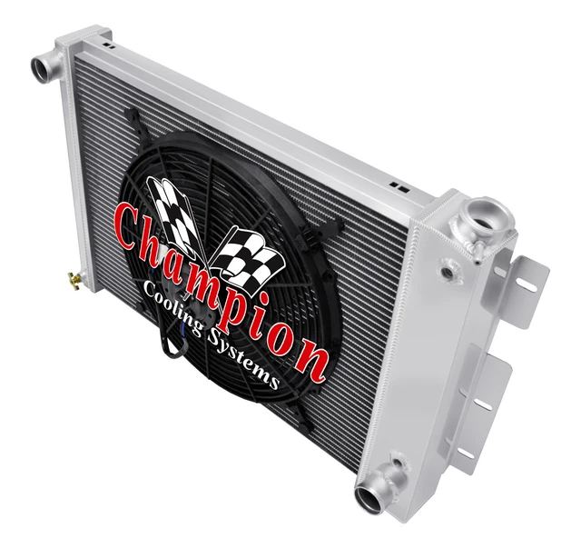 ATOM CHAMPION 2 Row Radiator,16" Fan-1967-1969 Chevrolet Camaro Big ...