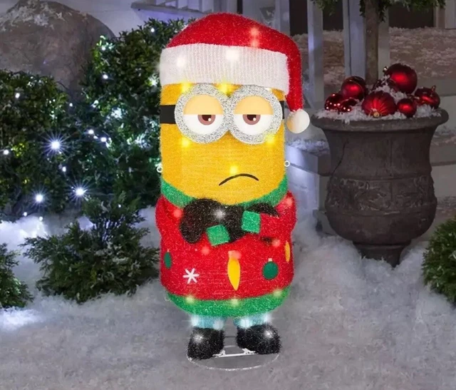 GEMMY DESPICABLE ME Minions Kevin LED Lighted Christmas Tinsel Yard Art ...
