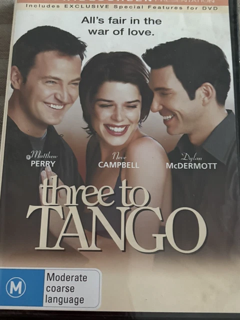 THREE TO TANGO Matthew Perry, Neve Campbell, Dylan McDermott DVD Brand ...