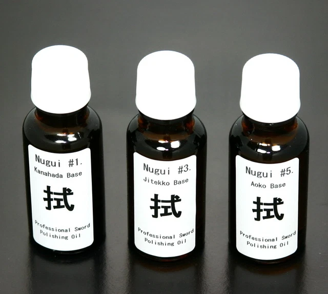 NUGUI SET - Kanahada -Jitekko-Aoko- extra polishing oil katana for ...