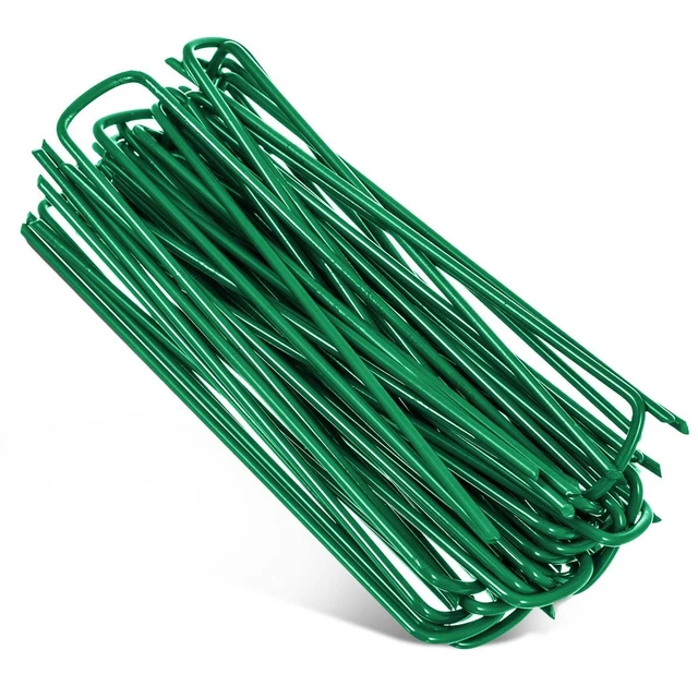 GALVANISED METAL TENT Pegs U Shaped Turf Pin Ground Staple’s Garden ...