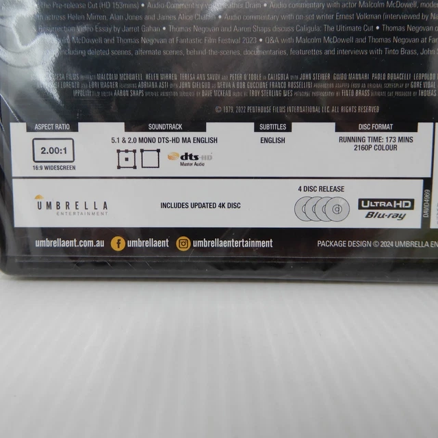 CALIGULA : THE Ultimate Cut 4K UHD Ultra HD + Blu-Ray 4 Discs New ...