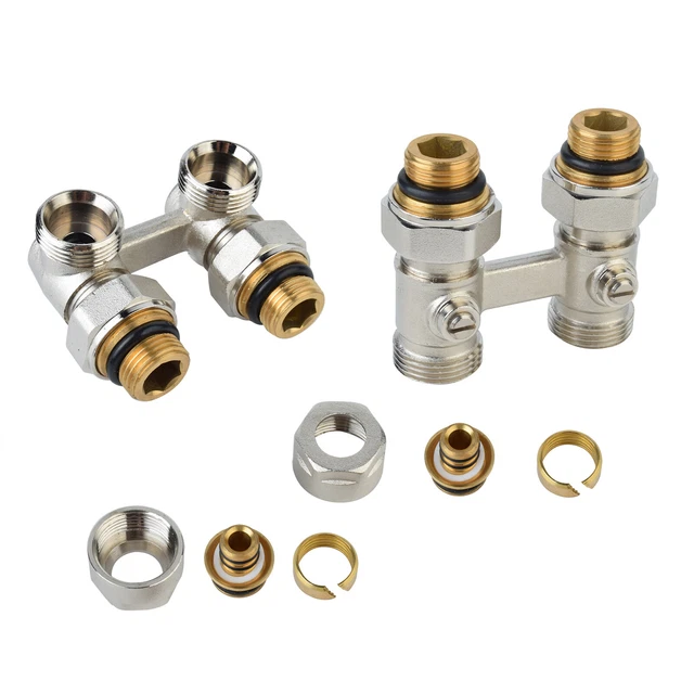 HAHNBLOCK HEIZKÖRPER ZWEIROHR Ventil Eurokonus ECK DURCHGANG 16mm Klemmring EUR 15,79 - PicClick DE