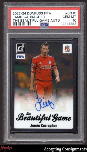 2023-24 DONRUSS BELLISSIMO Gioco Autografi #38 Jamie Carragher AUTO PSA ...