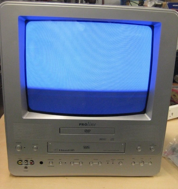 PROLINE CRT 14& TV DVD VHS video recorder combi with remote £27.76 ...