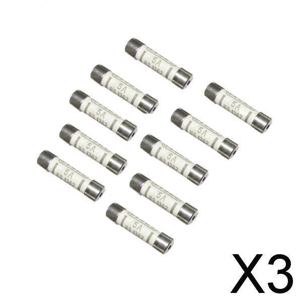 3X 6MM X 25mm 240V 5A BS1362 Ceramic Fuse $19.26 - PicClick AU