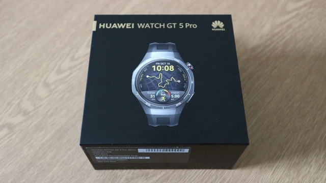 HUAWEI WATCH GT 5 Pro 46mm Black Titanium Case, Silicone Titanium ...