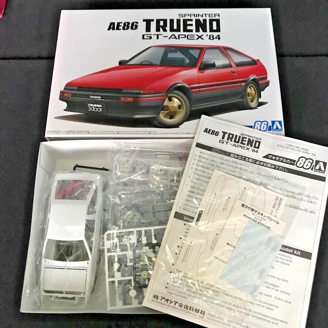 AOSHIMA NO.86 TOYOTA AE86 Sprinter Trueno Gt-Apex 1984 1/24 Maß Modell ...