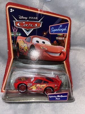DISNEY PIXAR CARS Lightning McQueen Flash Supercharged new sealed H6406 ...