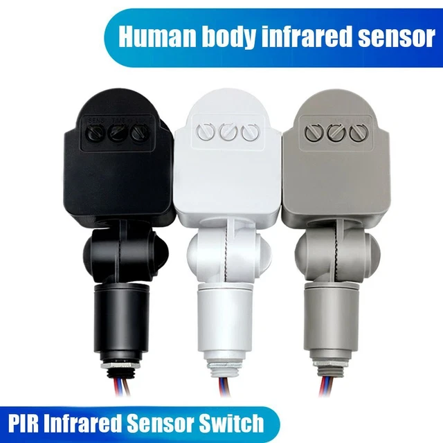 MOTION SENSOR SWITCH PIR Infrared Detector 180 Degree Rotating Infrared ...