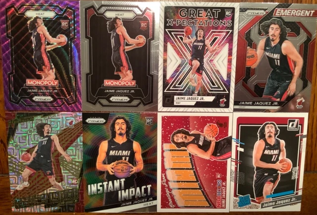 MIAMI HEAT JAIME Jaquez Jr. Rookie Basketball Card Lot: Prizm, Donruss ...
