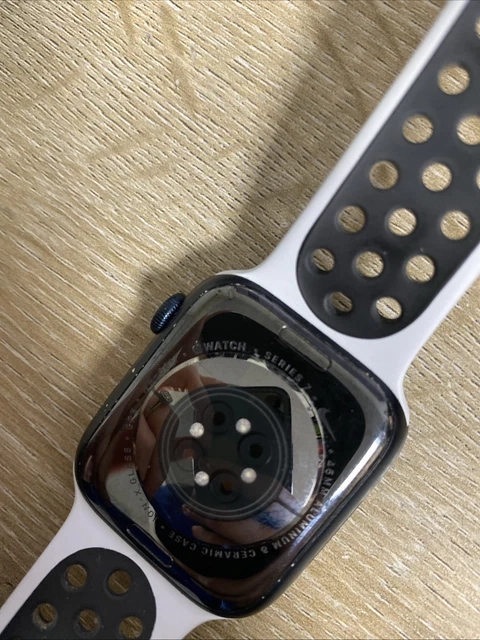 APPLE WATCH NIKE Series 7 GPS 45mm Midnight Aluminium Case with Grey ...