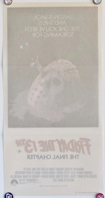 FRIDAY THE 13TH Final Chapter Original 1984 Australian daybill movie ...