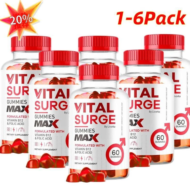 VITAL SURGE TESTO Gummies,1000MG Gomitas Mens Supplement (1-6PACK)/-* £ ...