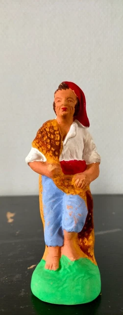 ANCIEN SANTON DE Provence - Edouard Ricard - "PECHEUR AU FILET ...