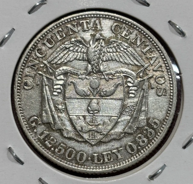 1902 COLOMBIA 50 Centavos 0.835 Silver Coin $299.99 - PicClick AU