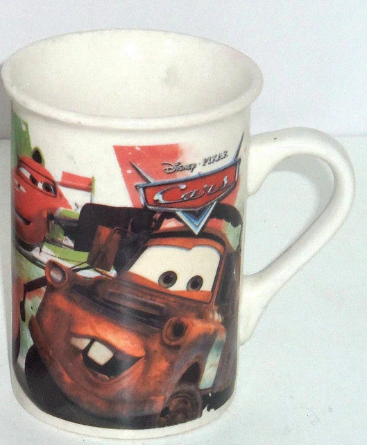 DISNEY CARS COFFEE Mug Pixar Tow Mater Lightning McQueen Rust-eze £54. ...