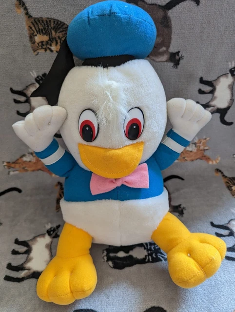 DISNEY DONALD DUCK Rare Vintage Plush Soft Toy With Pink Bow Tie PMS £4 ...