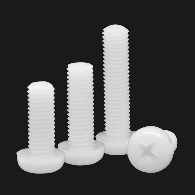 M2 M2.5 M3 M4 M5 M6 M8 Vis À Tête Ronde En Plastique Blanc En Nylon EUR 3,59 - PicClick FR