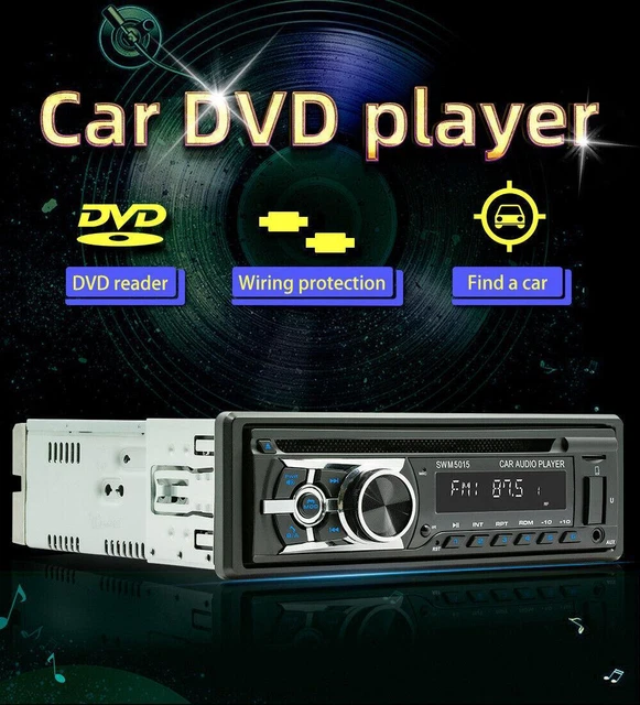 BLUETOOTH FM AUX USB TF DVD VCD CD Single DIN Car Stereo Radio MP3 ...