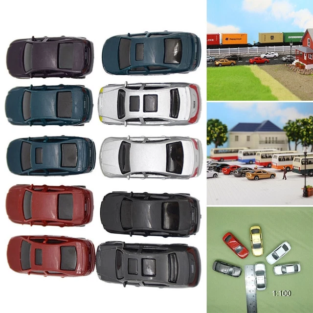 SET AUTO MODELLO in plastica didattico 50 pz scala HO N 1 100 per ...