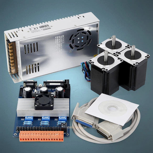 CNC 3 AXIS TB6600 Stepper Driver 0-15A+HB Nema24 Moteur Pas à Pas +24V ...