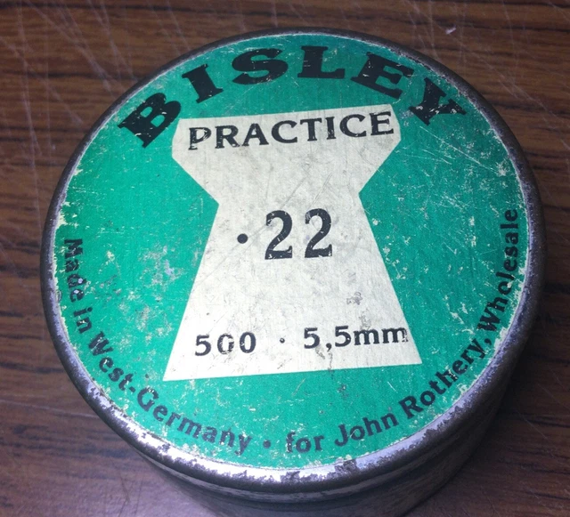 VINTAGE TIN PART Full Bisley Practice Old Some Rust .22 Pellets Air Gun ...