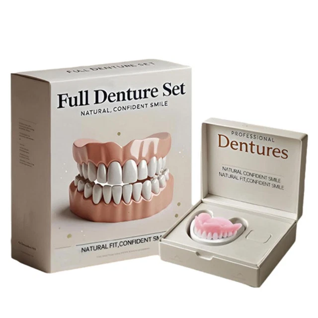 ADVANCED FULL SET of Dentures, Silicone Reline Denture Set, Soft and ...