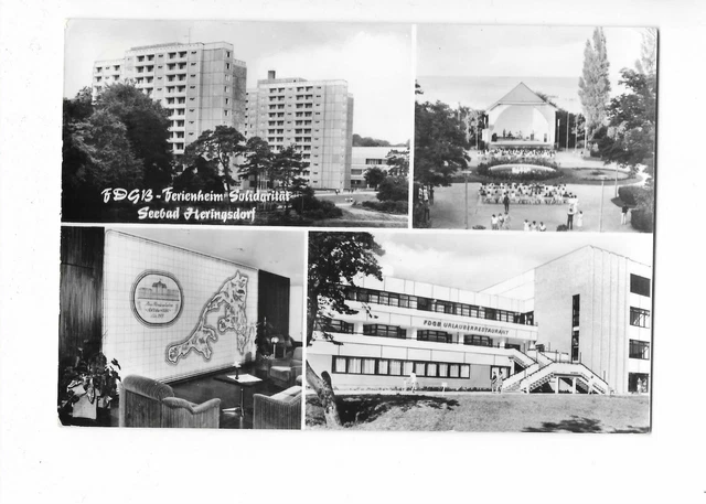 F1399 ALTE AK Seebad Heringsdorf Heim Solidarität Mehrbildkarte ...