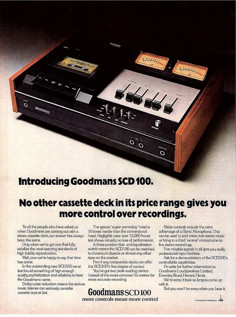 HIFIB4 ADVERT 11X8& Goodmans Scd 100 Cassette Deck £2.99 - PicClick UK