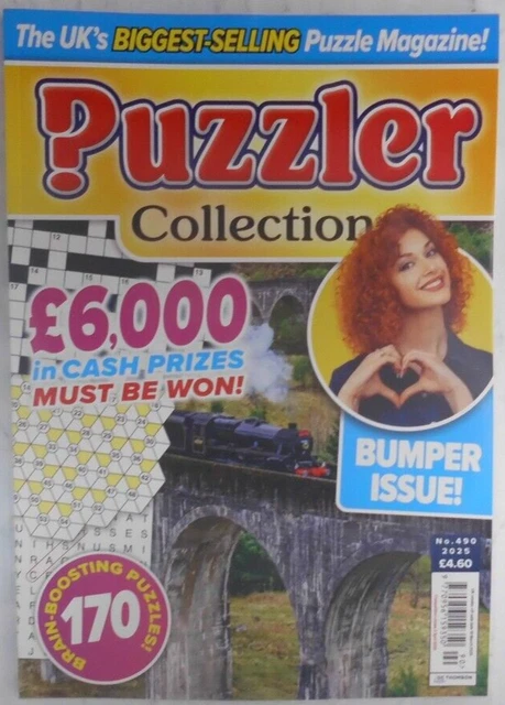 PUZZLER COLLECTION MAGAZINE #490 2025 Bumper issue! 170 Brain-Boosting ...
