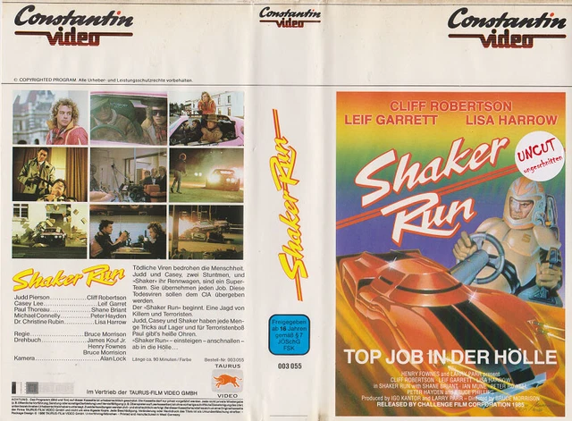 VHS RARITÄT: LEIF GARRETT in SHAKER RUN (1985) MIT WENDECOVER NUR AUF ...