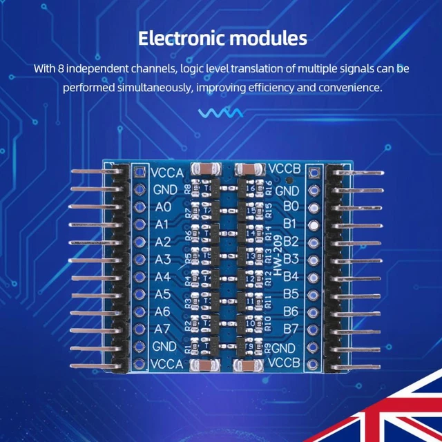 8 CHANNEL LOGIC Level Converter Useful Logic Level Switching Shifter ...