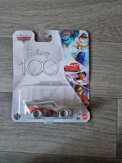 DISNEY PIXAR CARS Disney 100 Silver Lighting McQueen Diecast Car Toy ...