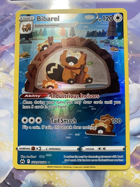 POKÉMON TCG BIBAREL Crown Zenith - Galarian Gallery GG25/GG70 Holo NM ...