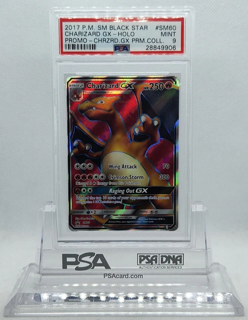 POKÉMON BLACK STAR Promo Charizard Gx Sm60 Full Art Holo Psa 9 Mint ...
