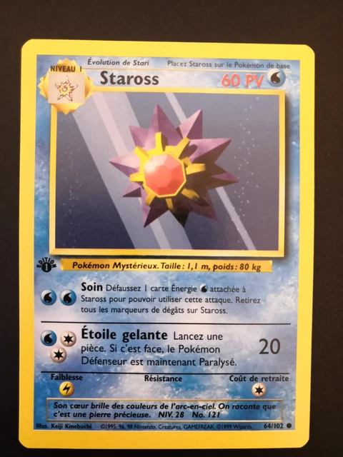 CARTE POKÉMON STAROSS Edition 1 - Wizards Set de base - 64/102 - Etat NM- EUR 21,90 - PicClick FR