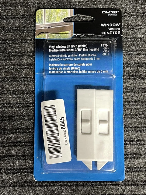 PRIME-LINE F 2734 Tilt Latch Pair, White Plastic Construction, Spring ...