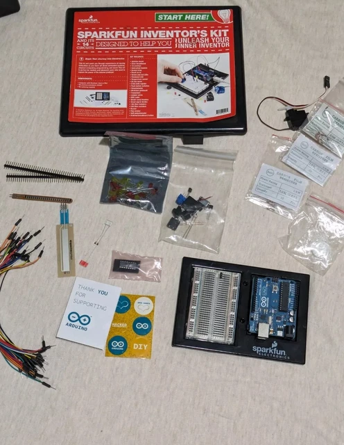 SPARKFUN INVENTORS KIT Arduino Board No Instructions Seems Complete ...