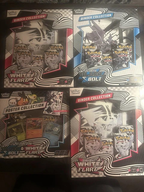 POKEMON BLACK BOLT White Flare Binder And Poster Collection Lot $210.85 ...