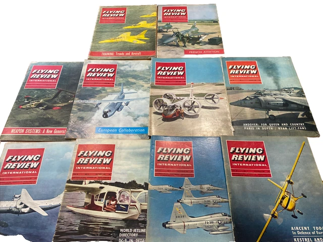 1965 FLYING REVIEW International Magazine x 10 Issues Feb, Apr, May ...