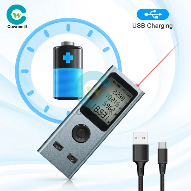 MINI ELECTRONIC LASER Rangefinder Protractor Digital Inclinometer Angle ...