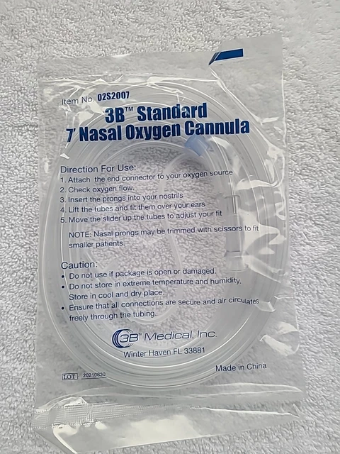 NASAL CANNULA WITH tab and 7 Foot Oxygen Supply Tubing (45 Count) $34. ...