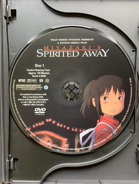 SPIRITED AWAY DVD 2001 Japanese Studio Ghibli Animated Movie Region 1 2 Discs $14.33 - PicClick CA
