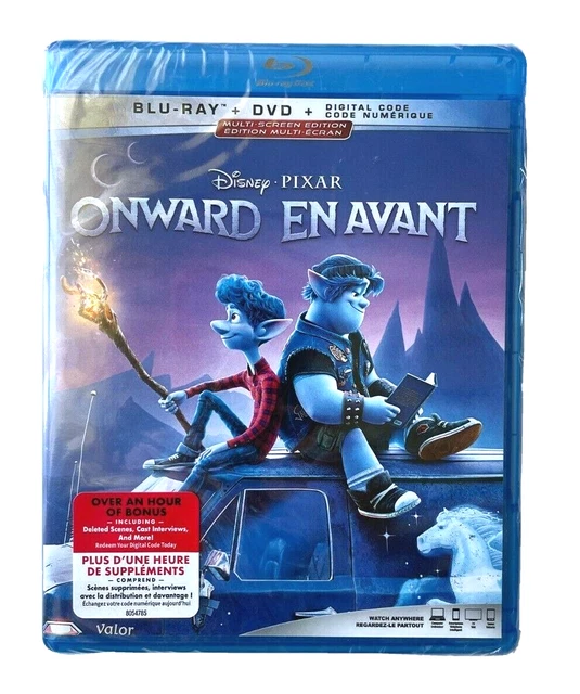DISNEY PIXAR ONWARD (Blu-ray + DVD) Tom Holland Chris Pratt New and ...