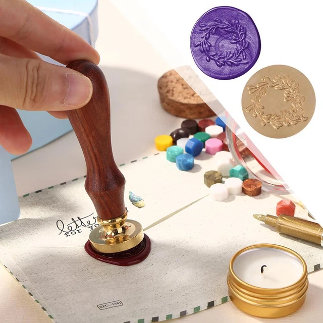 RETRO WAX SEAL Plant Wood Handle Sealing Wax Stamp for DIY Envelope (C194) EUR 5,38 - PicClick FR