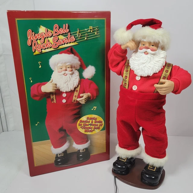 CHRISTMAS JINGLE BELL Rock Santa Claus [Animated, Dancing} Year 1998 £67.51 - PicClick UK