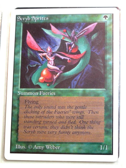 SCRYB SPRITES 1°Ed Summon Faeries Magic The Gathering Ing Nuovo Verde ...