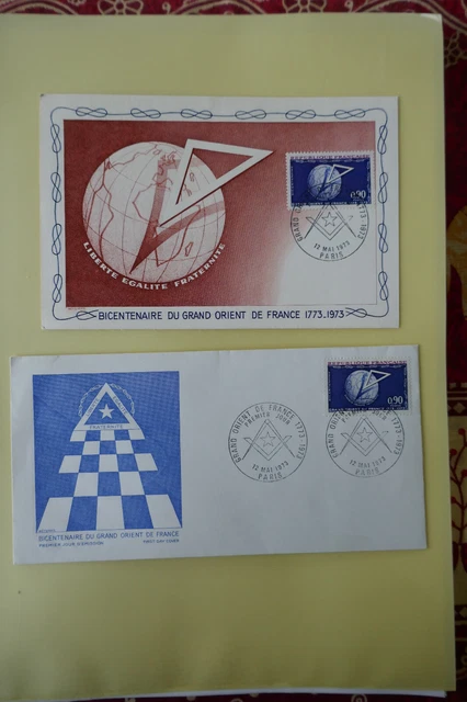 FDC/1ER JOUR BICENTENNAIRE Grand Orient De France (Carte+Enveloppe) EUR 3,50 - PicClick FR
